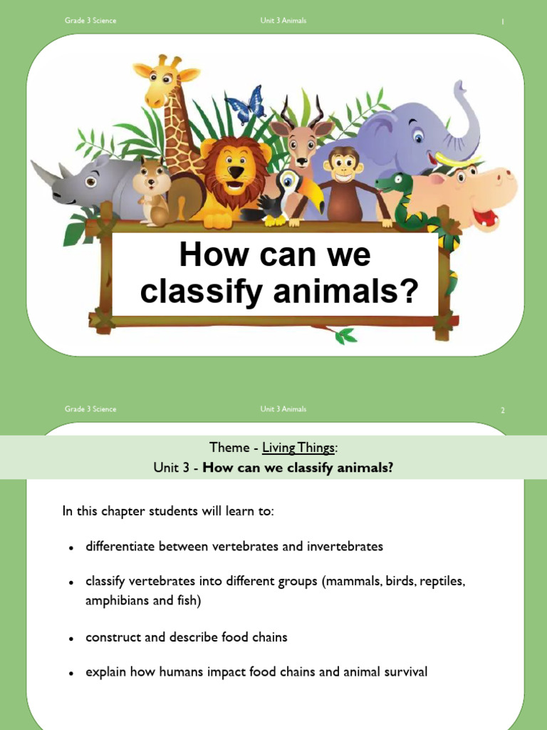 Unit 3 Classification of Animals | PDF | Amphibian | Reptile