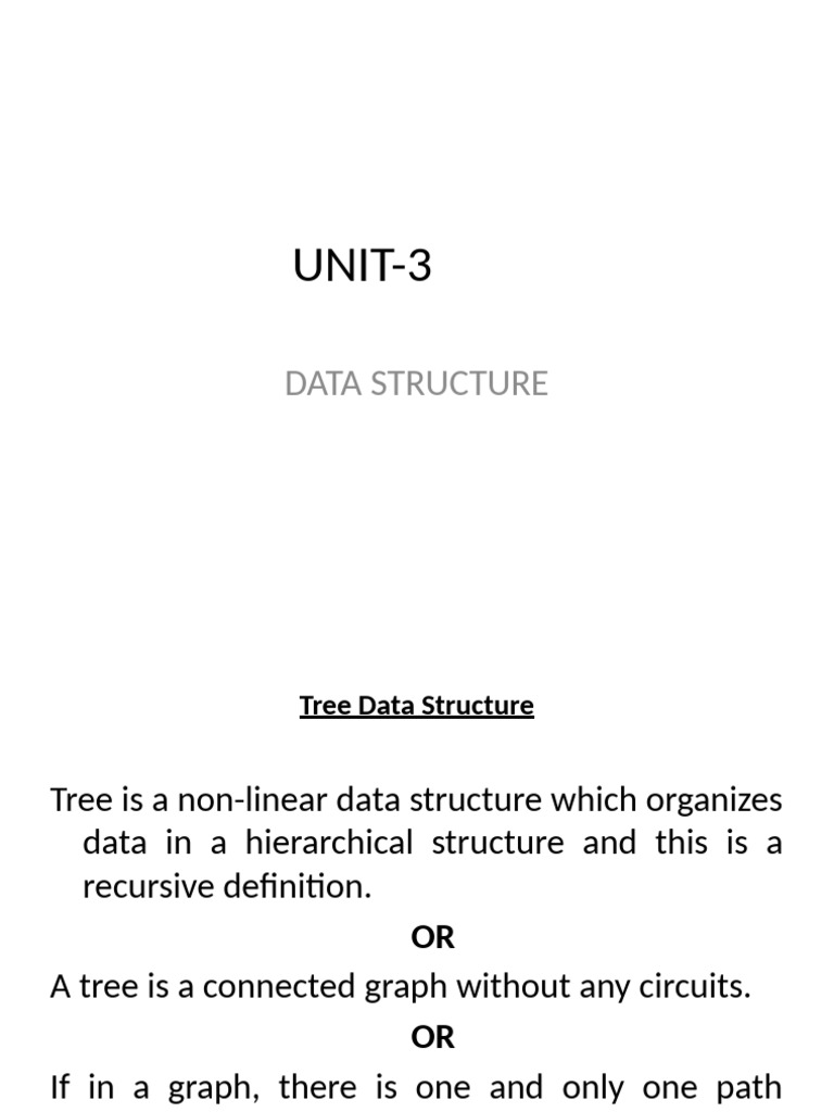 Unit 3 Tree Pdf Algorithms And Data Structures