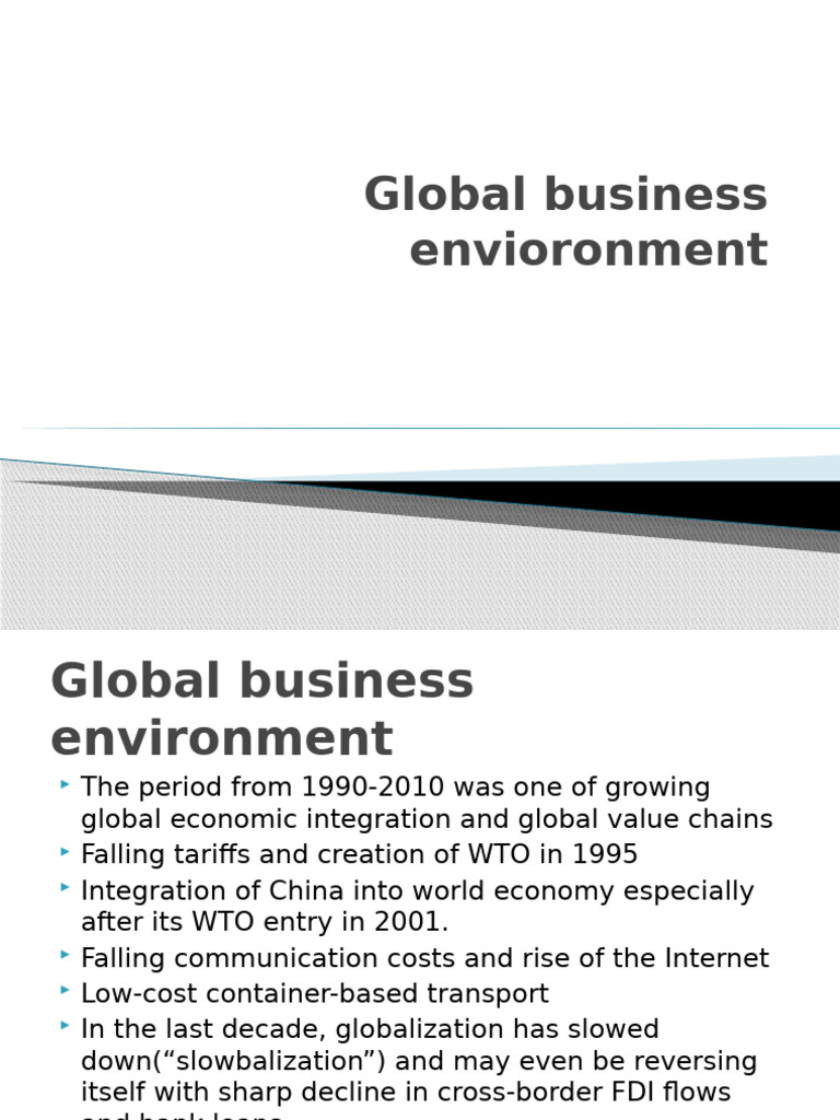 Global Business Environment Trends 1990-2023 | PDF | Economies | Trade