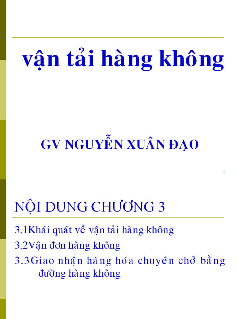 Topic Hang Hoa Chuyen Cho Bang Duong Hang Khong | PDF