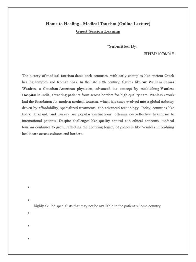 Sneha Dewangan - HHM - 1076 - 01 | PDF | Health Care | Tourism