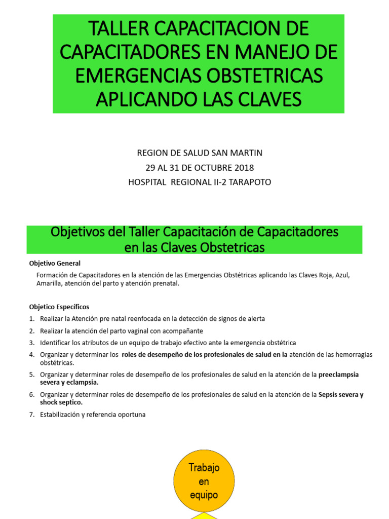 Taller Cap de Cap en Manejo de Las Claves en Las Emergencias | PDF