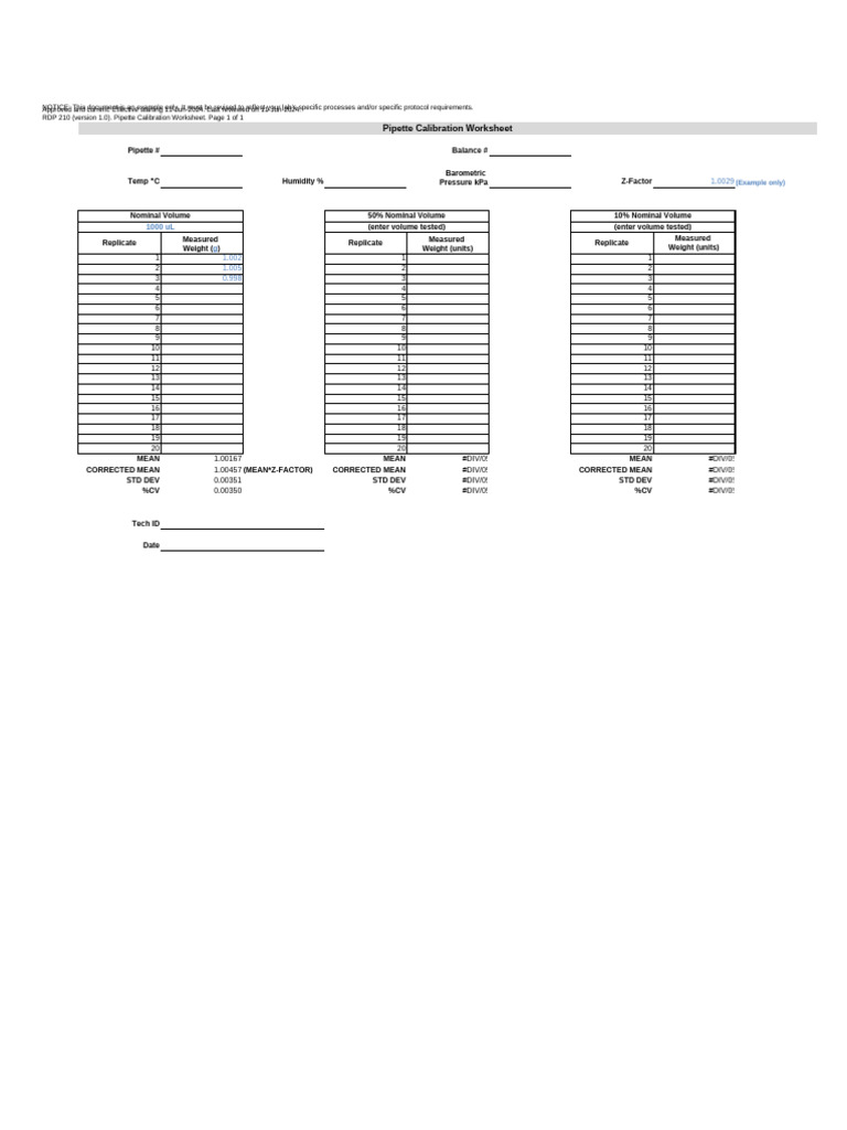 Pipette Calibration Guide | PDF | Volume | Physical Quantities
