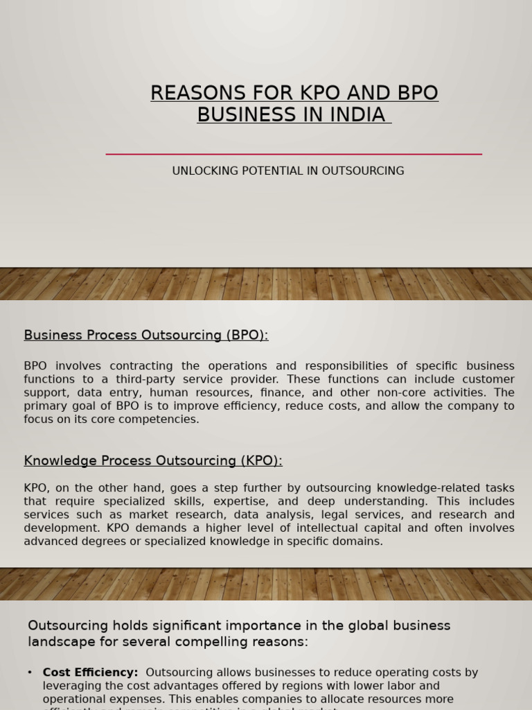 Reasons for Kpo and Bpo Business in INDIA | PDF | Outsourcing | Business