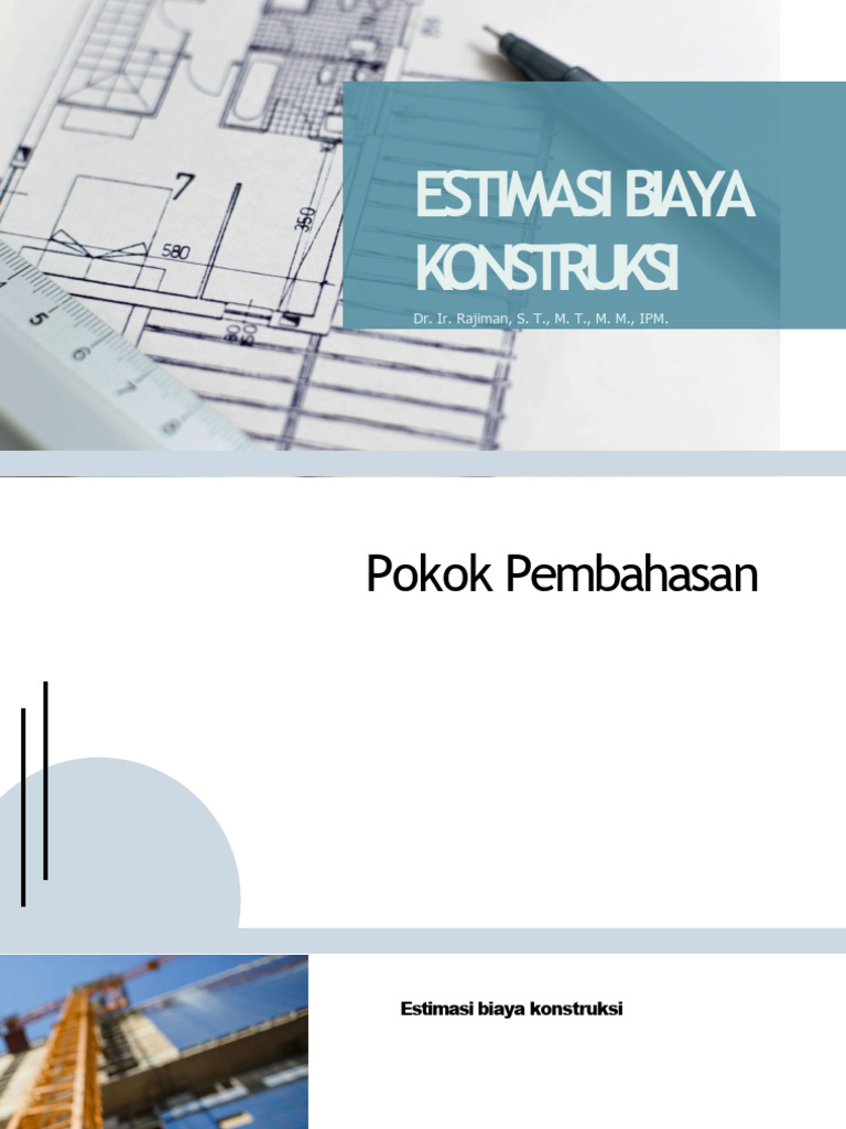 Estimasi Biaya Konstruksi Proyek | PDF