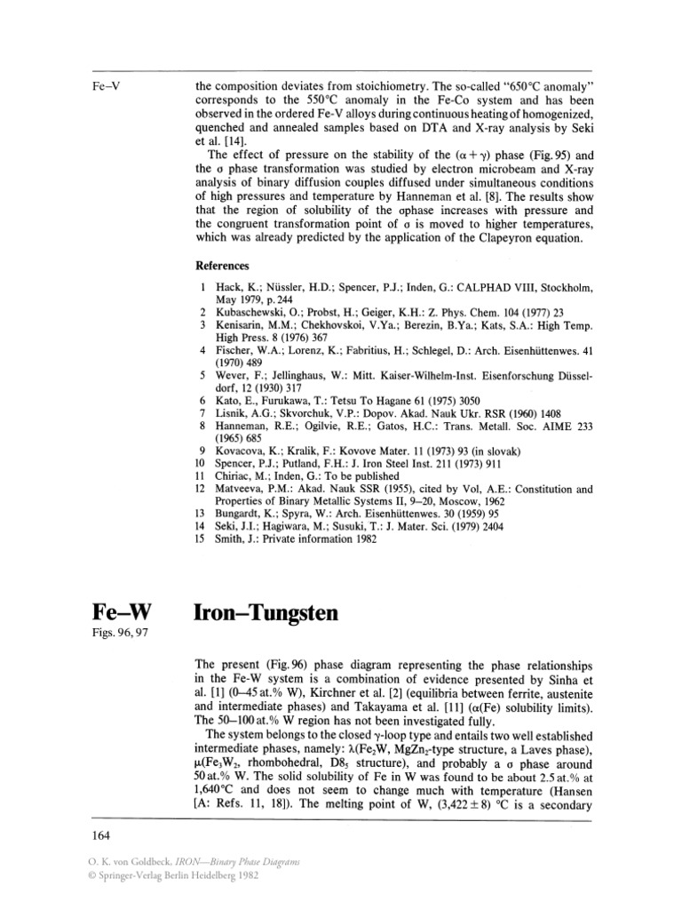 Fe-W Phase Diagram | PDF | Applied And Interdisciplinary Physics ...