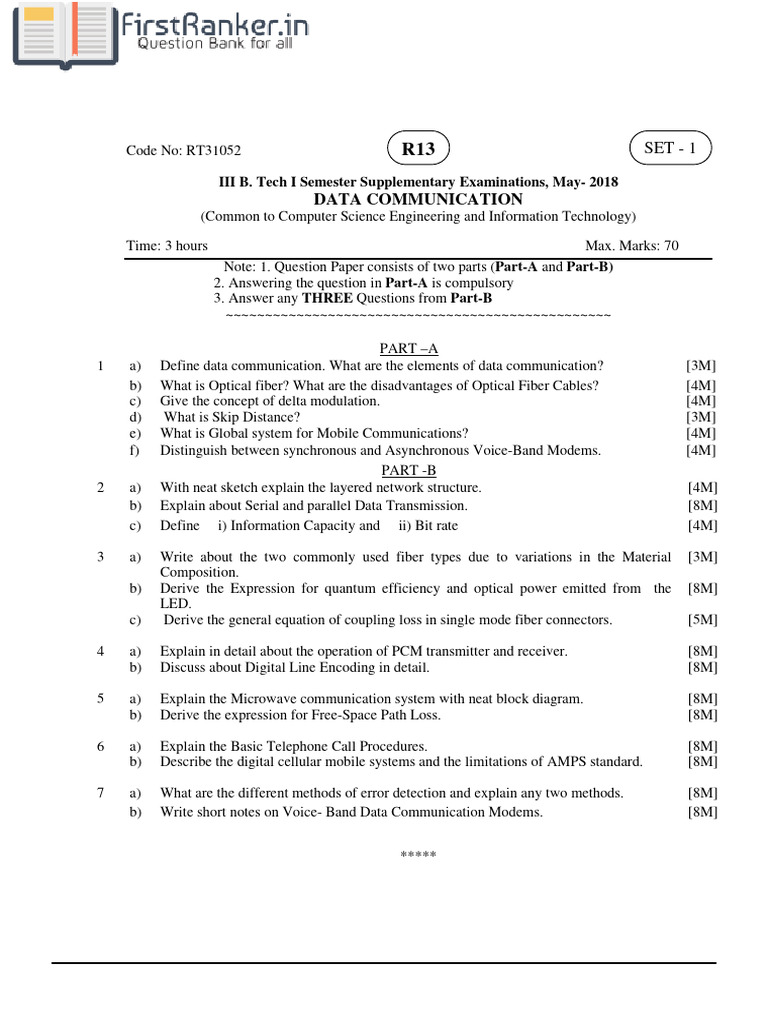 Rt31052 Data Communication | PDF | Telecommunications | Information And ...