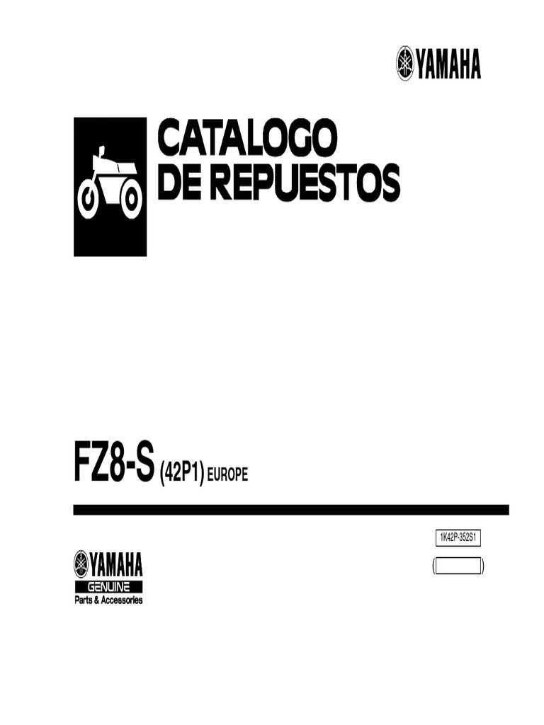 YAMAHA FZ8-S (42P1) MANUAL PARTES 2010 | PDF | Embrague | Tornillo