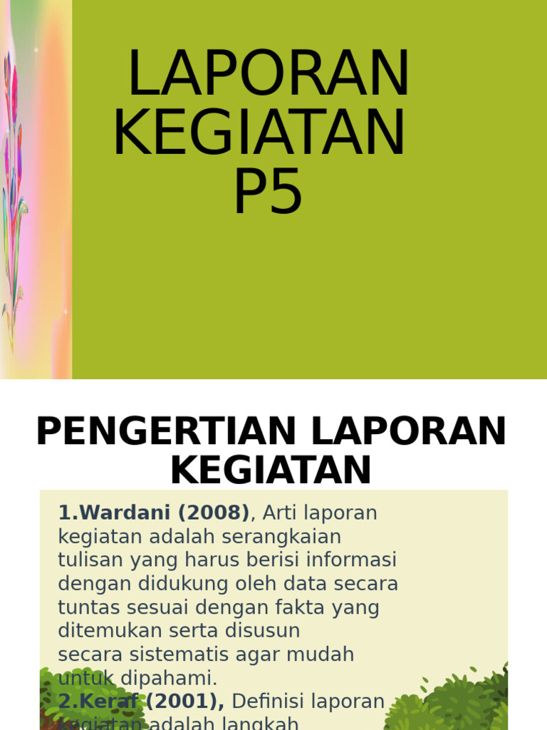 Materi 8 Laporan Kegiatan p5 | PDF