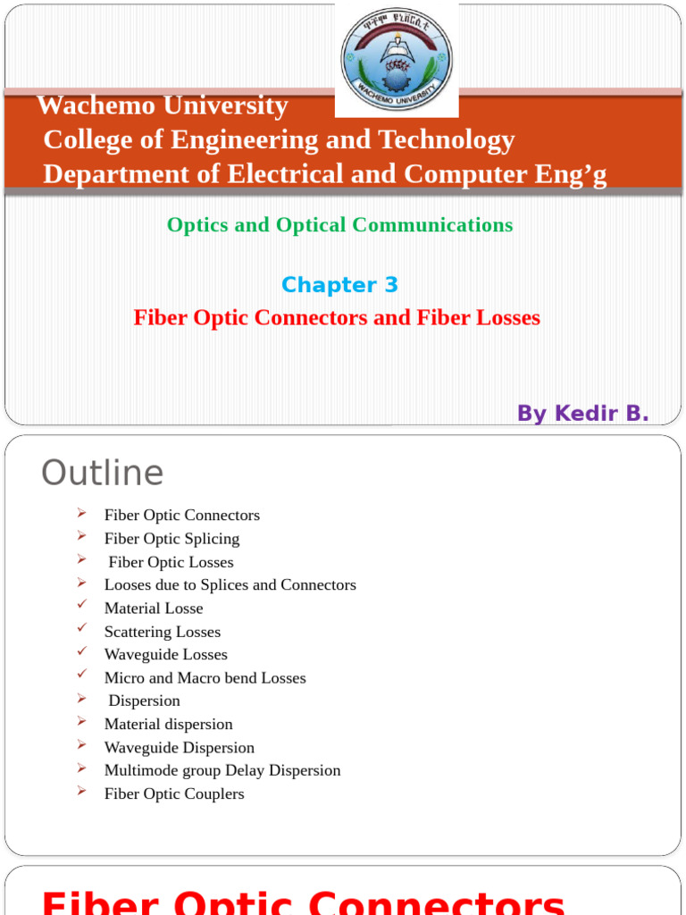ch3 4th yr | PDF | Optical Fiber | Attenuation