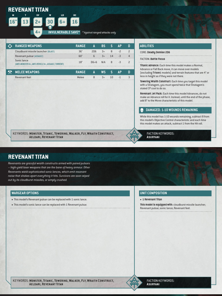 Revenant Titan Datasheet Overview | PDF | Military Technology