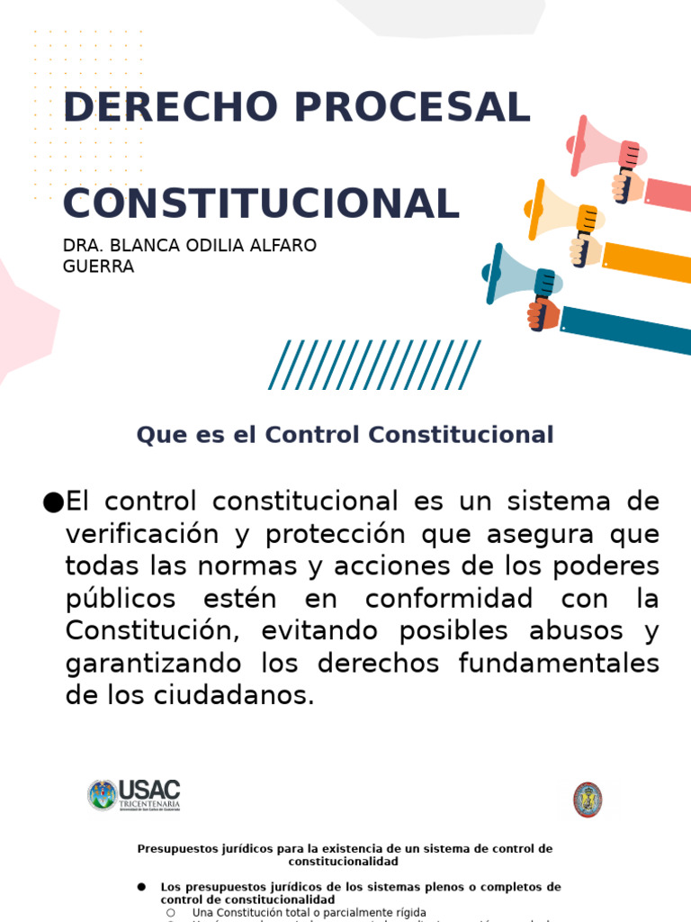 Control Constitucional: Fundamentos y Clases | PDF | Constitución ...