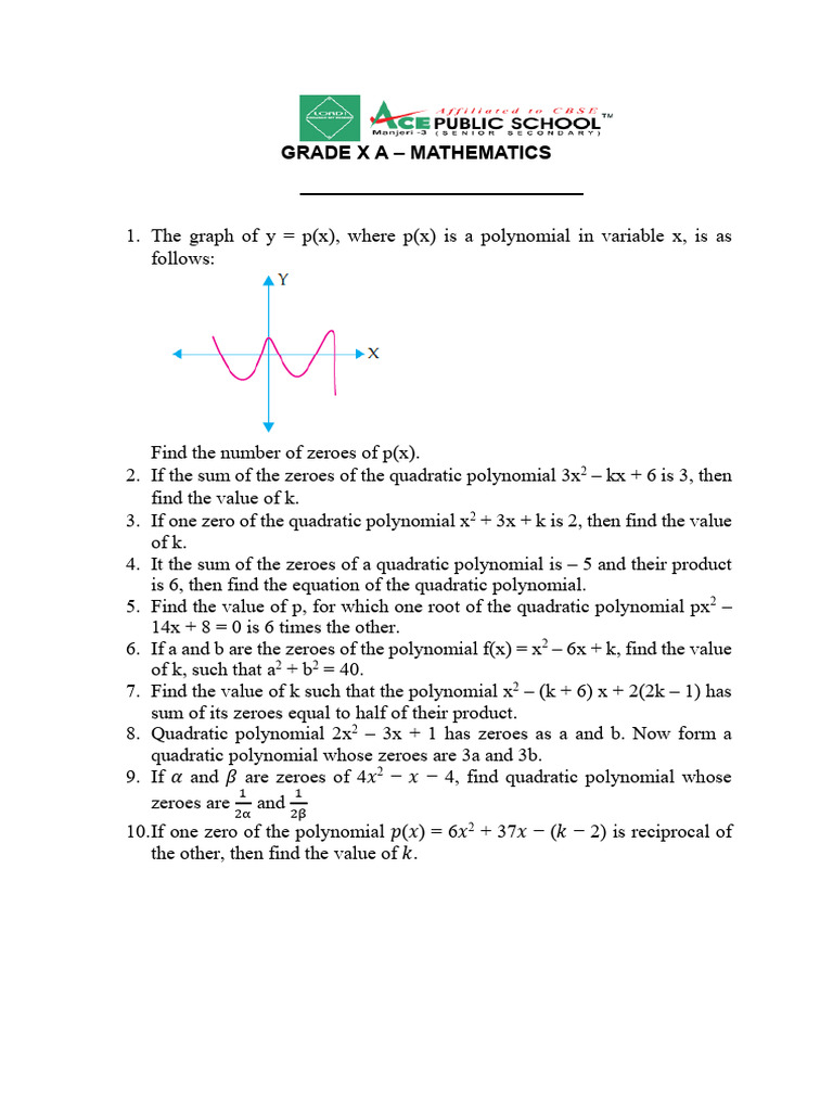 g10 Ws Polynomials | PDF