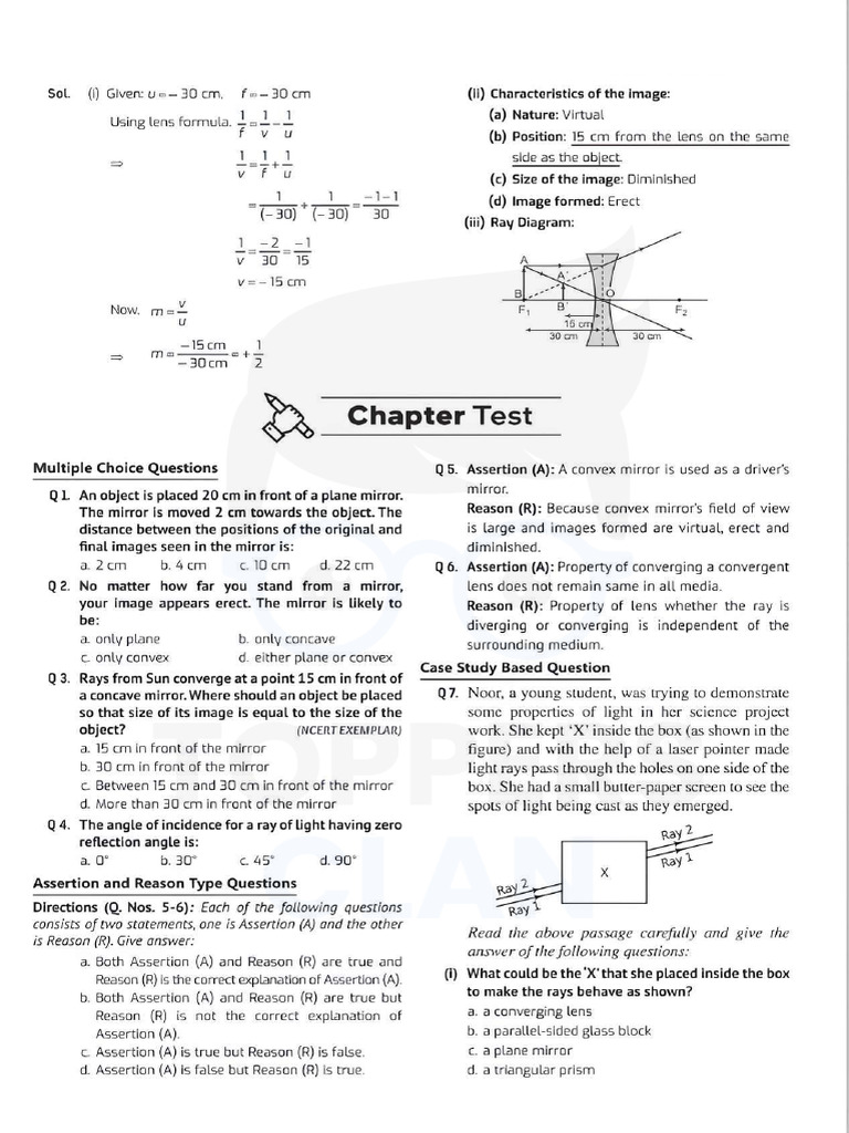 CH 9 Light Reflection and Refraction | PDF
