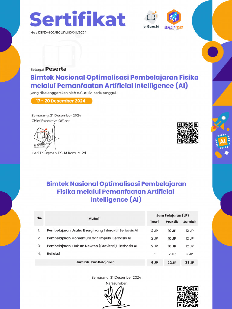 ARDINI DESRIMAYETI, S.PdI - BIMTEK NASIONAL 38JP - Optimalisasi Pembelajaran Fisika melalui ...