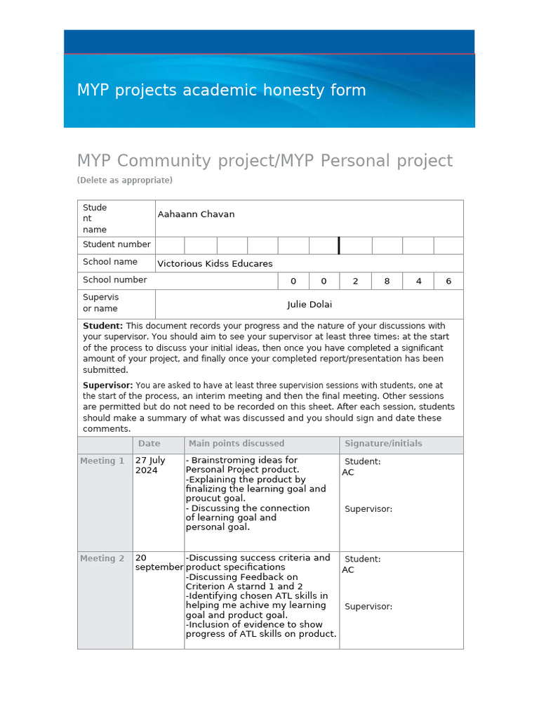 Academic Honesty Form PP-edited-by-Aahaann | PDF