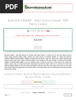 Kalyan Panel Chart - Satta Matka | PDF