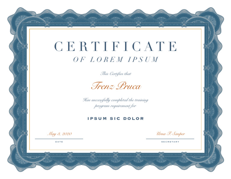 Open Classic Certificate | PDF
