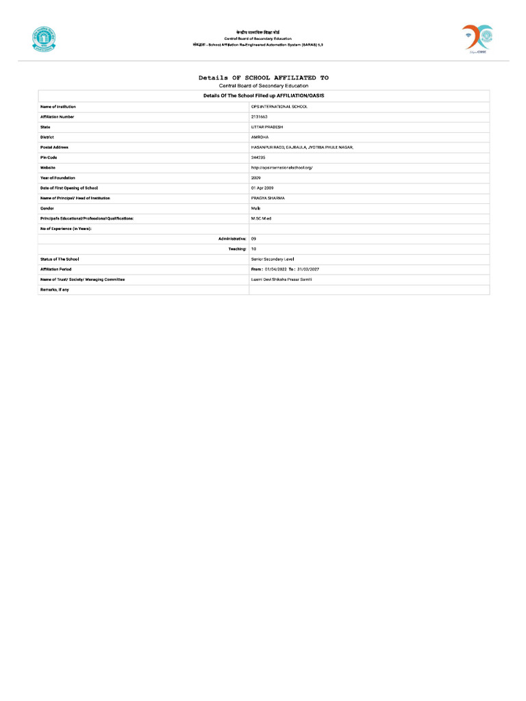 Ops International School | PDF