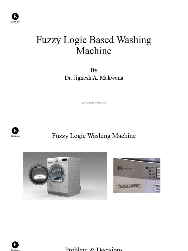 Fuzzy Logic in Washing Machines | PDF | Fuzzy Logic | Applied Mathematics