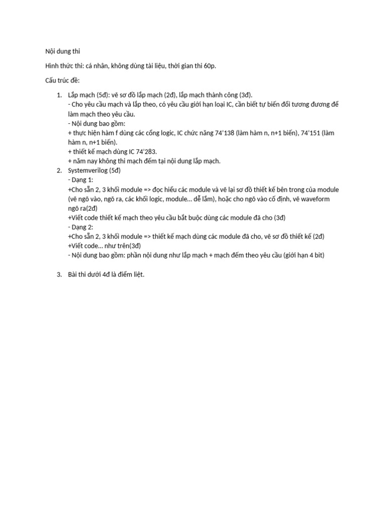 Nội dung thi | PDF