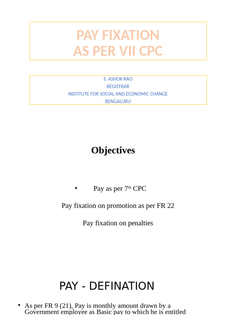 Pay Fixation | PDF | Government Finances | Taxes