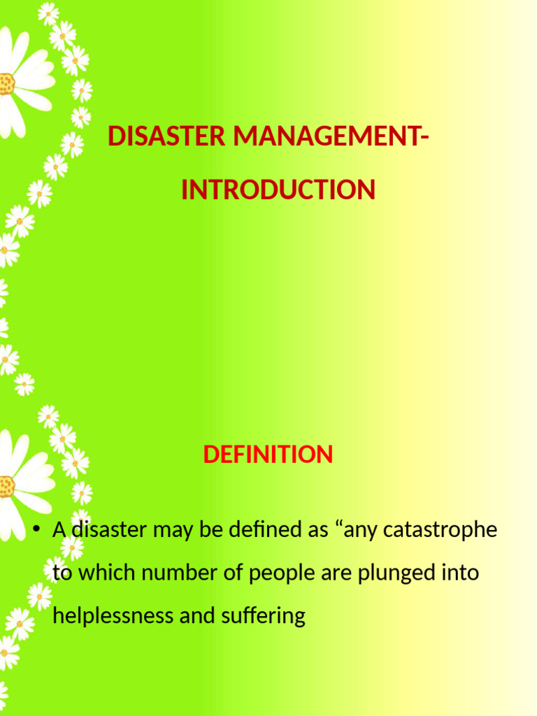 Disaster Introduction | PDF | Hazards | Earthquakes