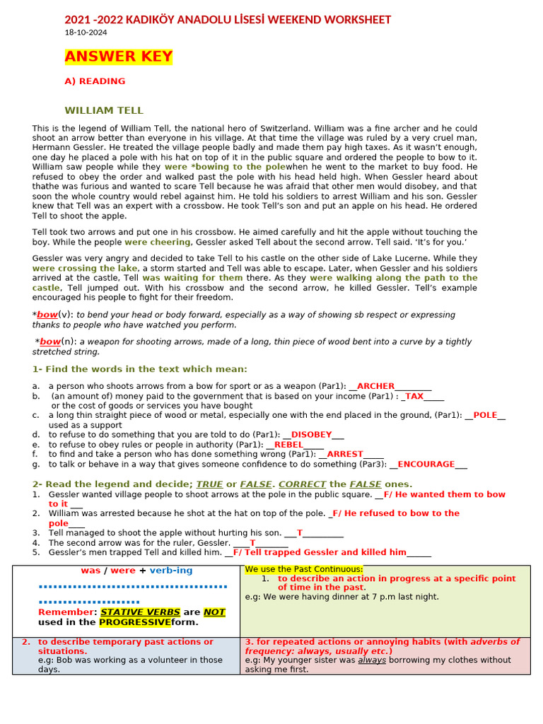 Weekend Worksheet Unit 2 Anwer Key | PDF | Prosecutor