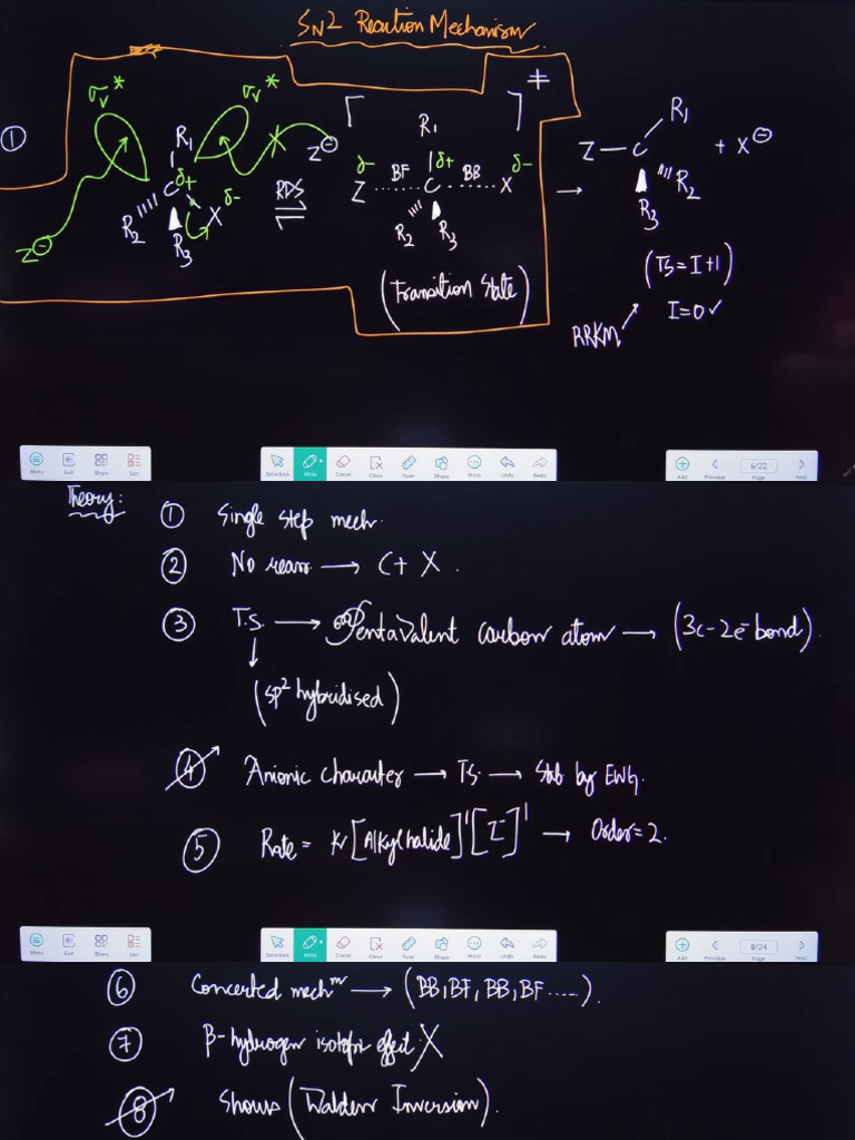 SN2 Substitution Reaction Mechanism | PDF