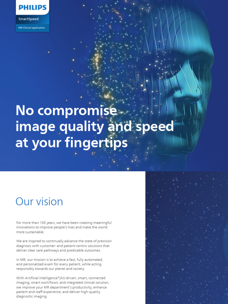 Brochure Philips SmartSpeed 2023 | PDF | Magnetic Resonance Imaging | Artificial Intelligence