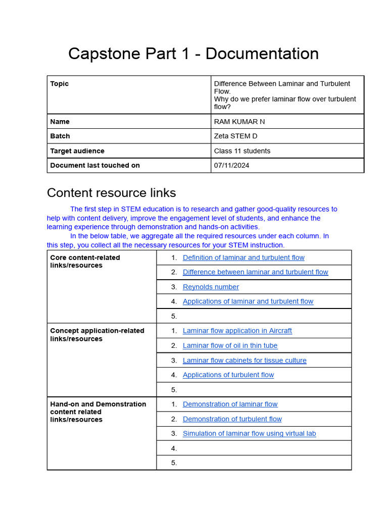 Capstone Research Template | PDF | Laminar Flow | Fluid Dynamics