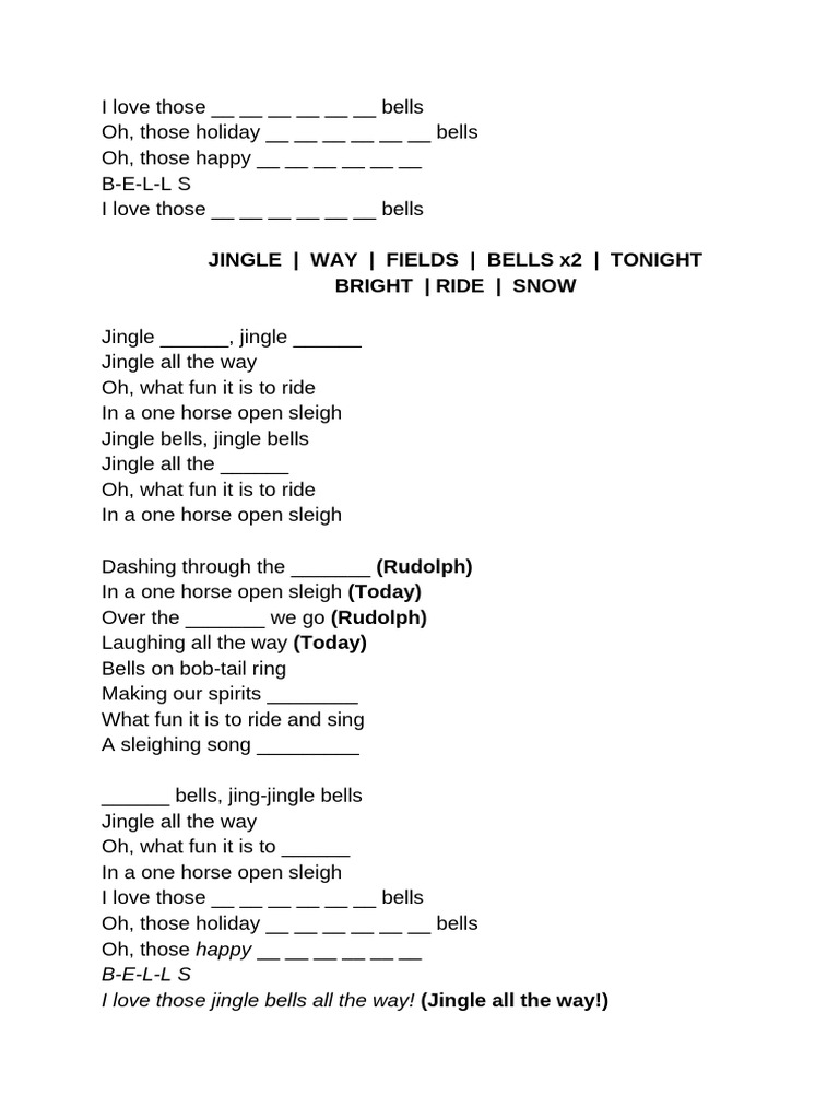 Jingle Bells Song Lesson | PDF
