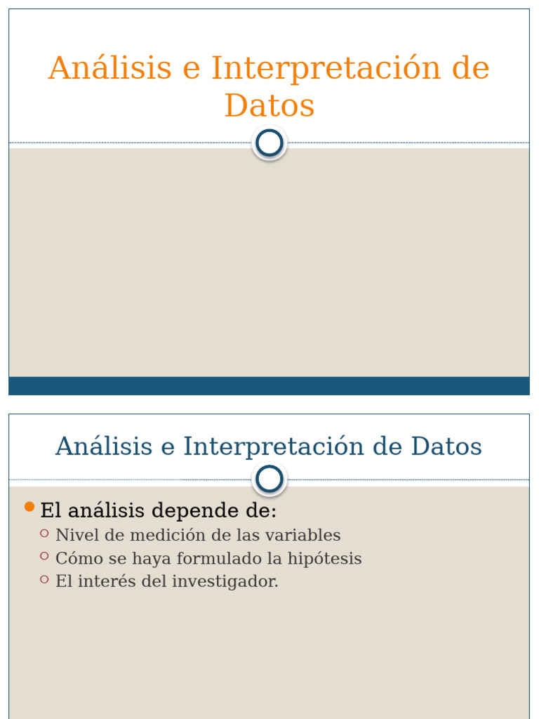 Análisis e Interpretación de Datos | PDF | Nivel de medida | Estadísticas