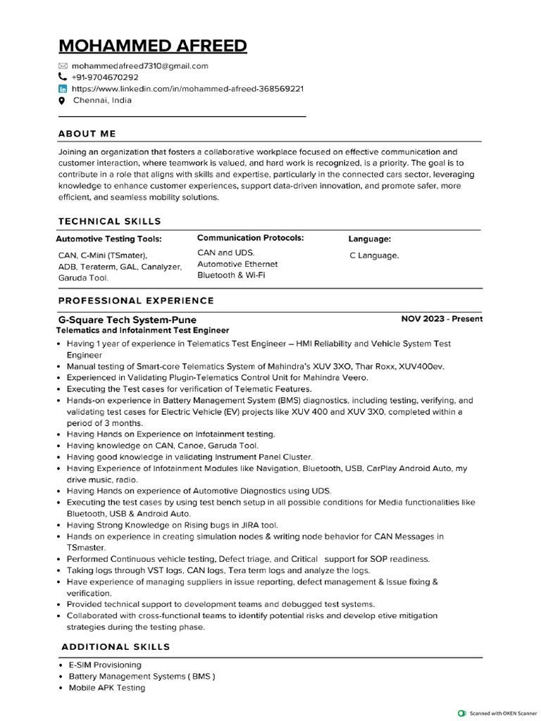 Afreed Resume | PDF