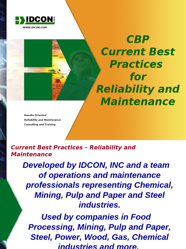 Best Practices for Reliability & Maintenance | PDF | Reliability ...