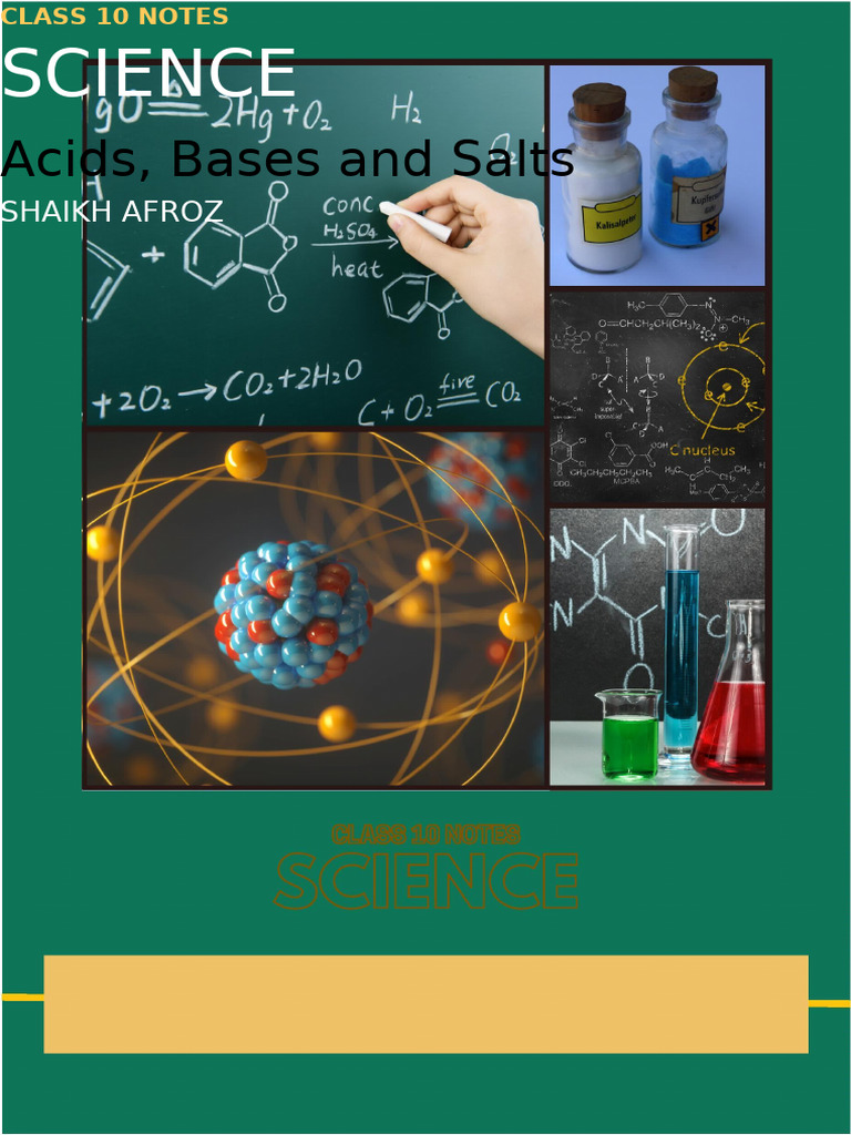 Acids, Bases and Salts - Short Notes | PDF | Acid | Sodium Carbonate