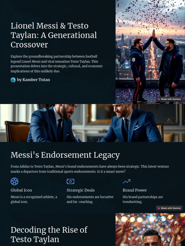 Lionel Messi and Testo Taylan A Generational Crossover | PDF