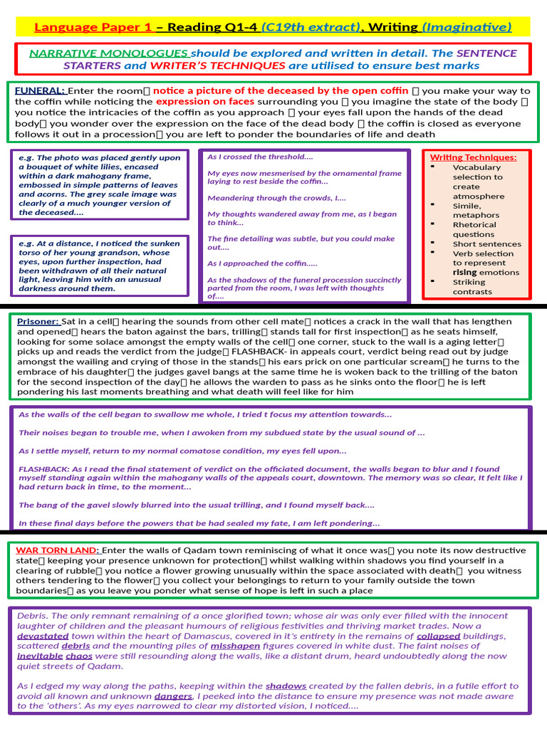 Imaginative Writing Narratives | PDF