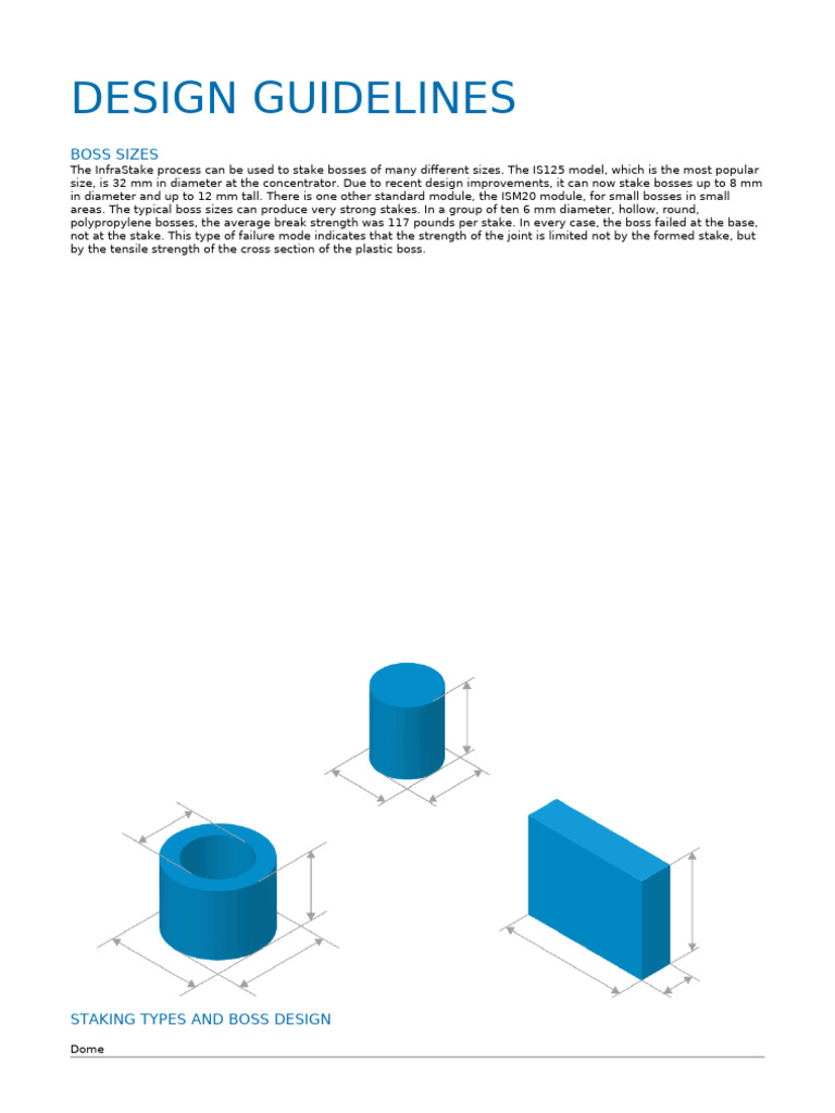 Heat Staking Design Guidelines | PDF