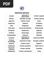 Preambulatory and Operative Clauses | PDF | Clause
