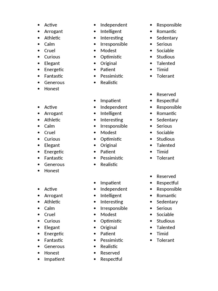 Cognates Adjectives | PDF