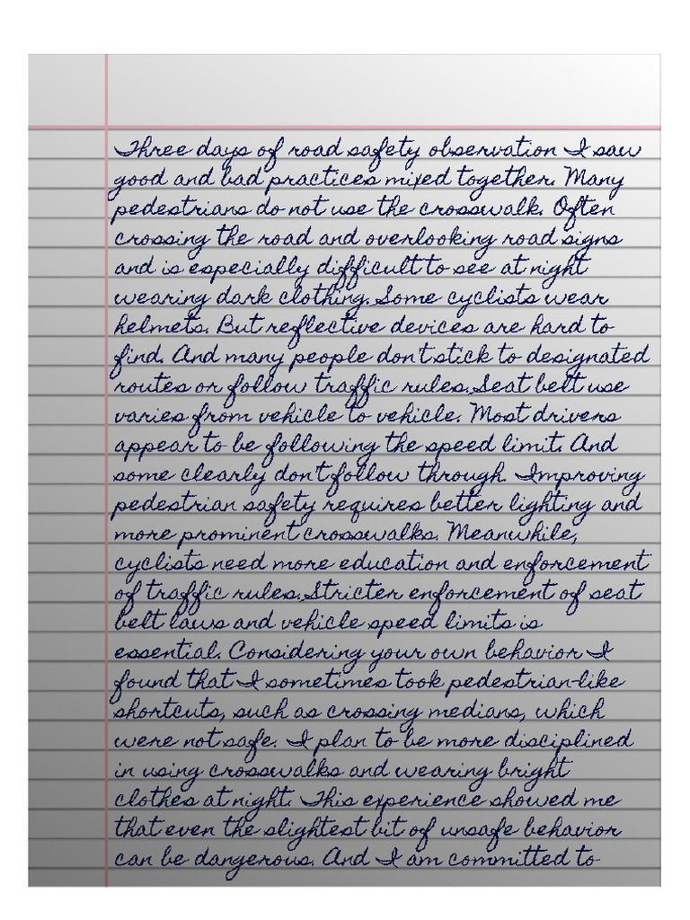 Road Saefty by Ninth Grader Notes | PDF