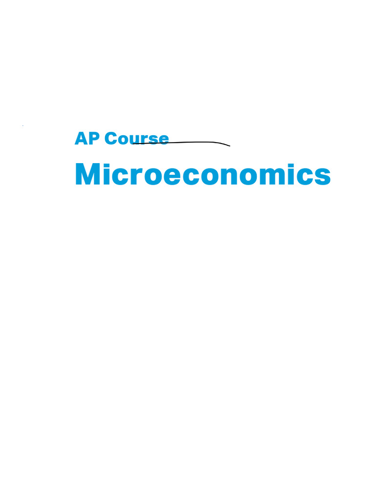 AP Microeconomics Course Notes 2023 | PDF | Advanced Placement