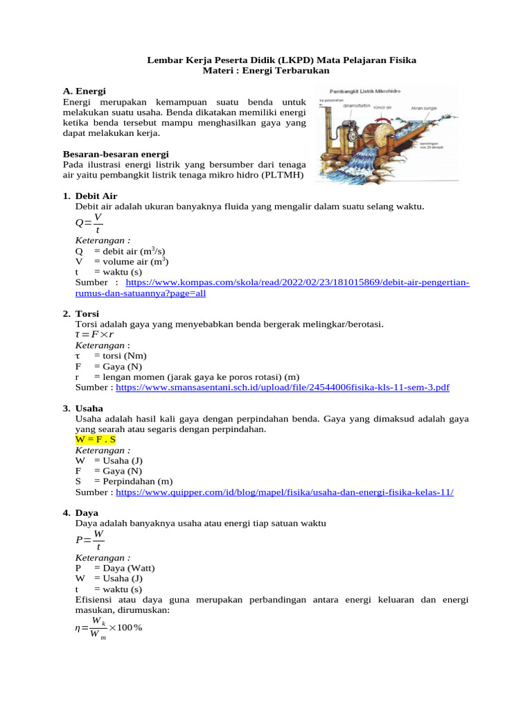 LKPD Bentuk Energi dan HKEM Gabung | PDF LKPD Bentuk Energi dan HKEM Gabung | PDF