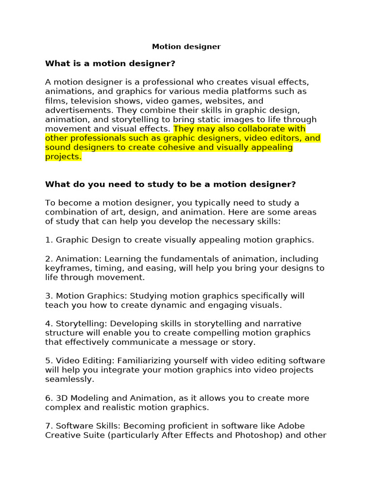 Motion Designer - Marta charana 11 | PDF | Graphic Design | Computing