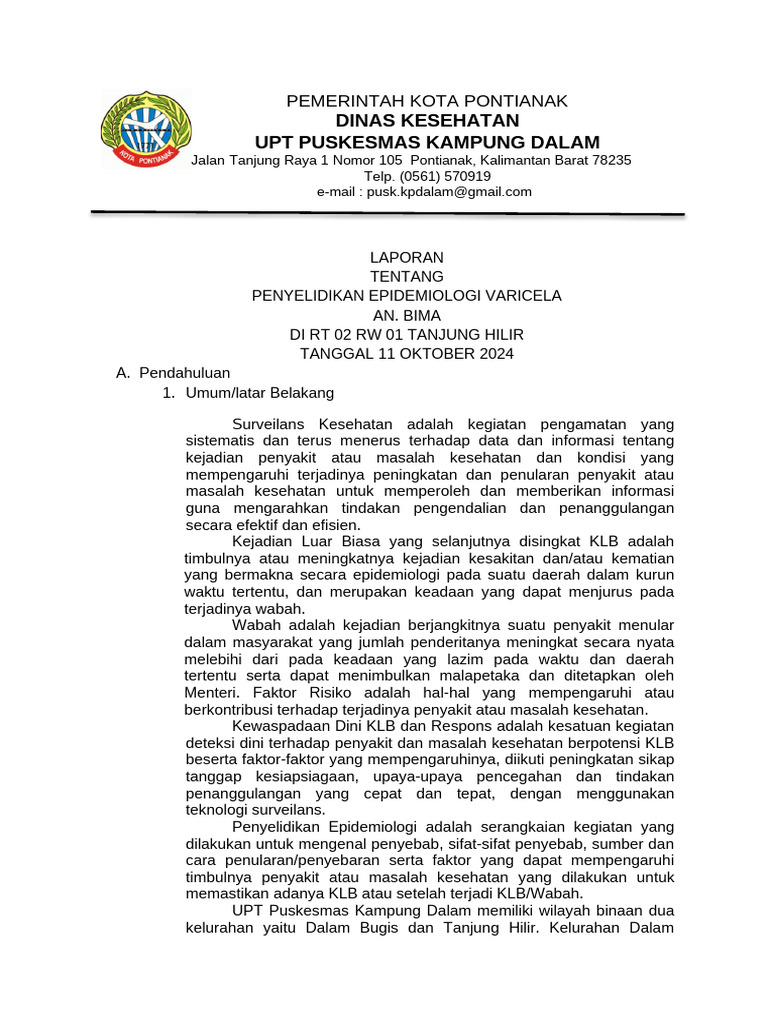 1. LHK Varicela Bima | PDF