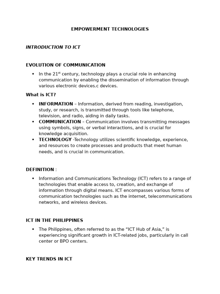 Understanding ICT and Its Impact | PDF | Hyperlink | Malware
