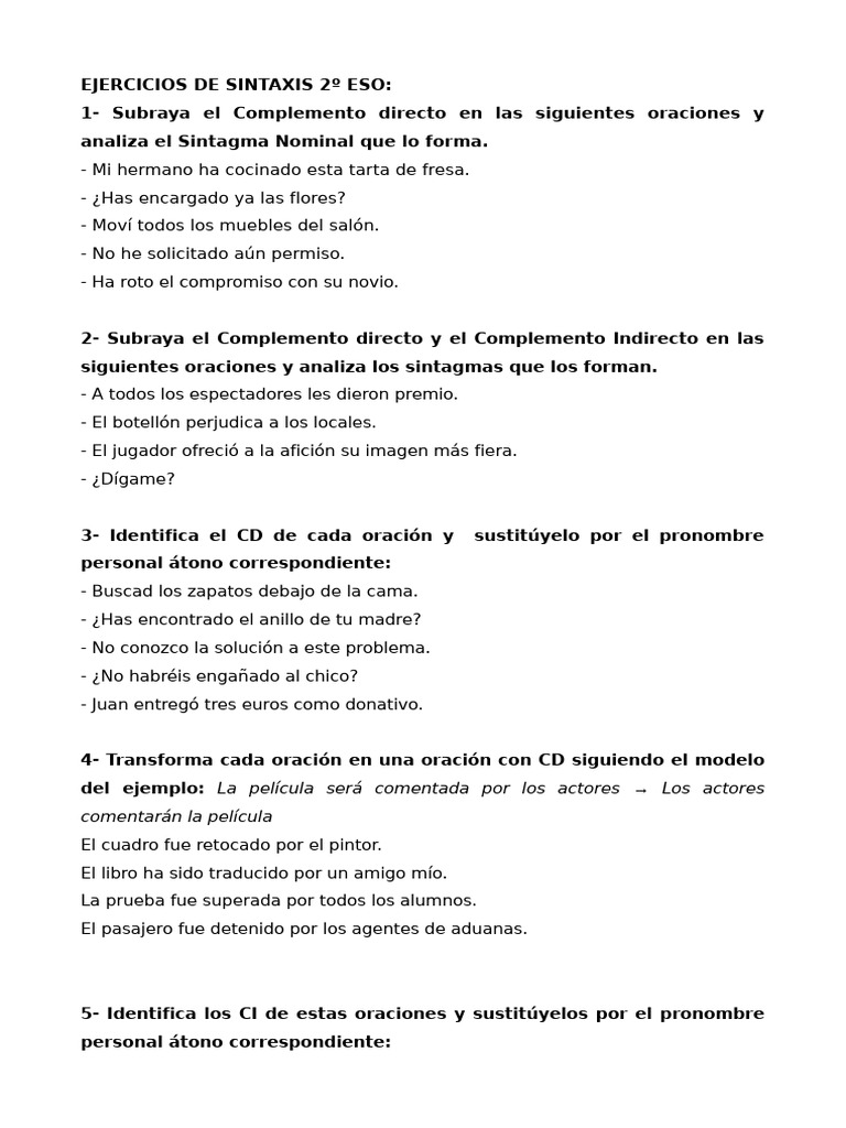 Ejercicios CD y CI | PDF