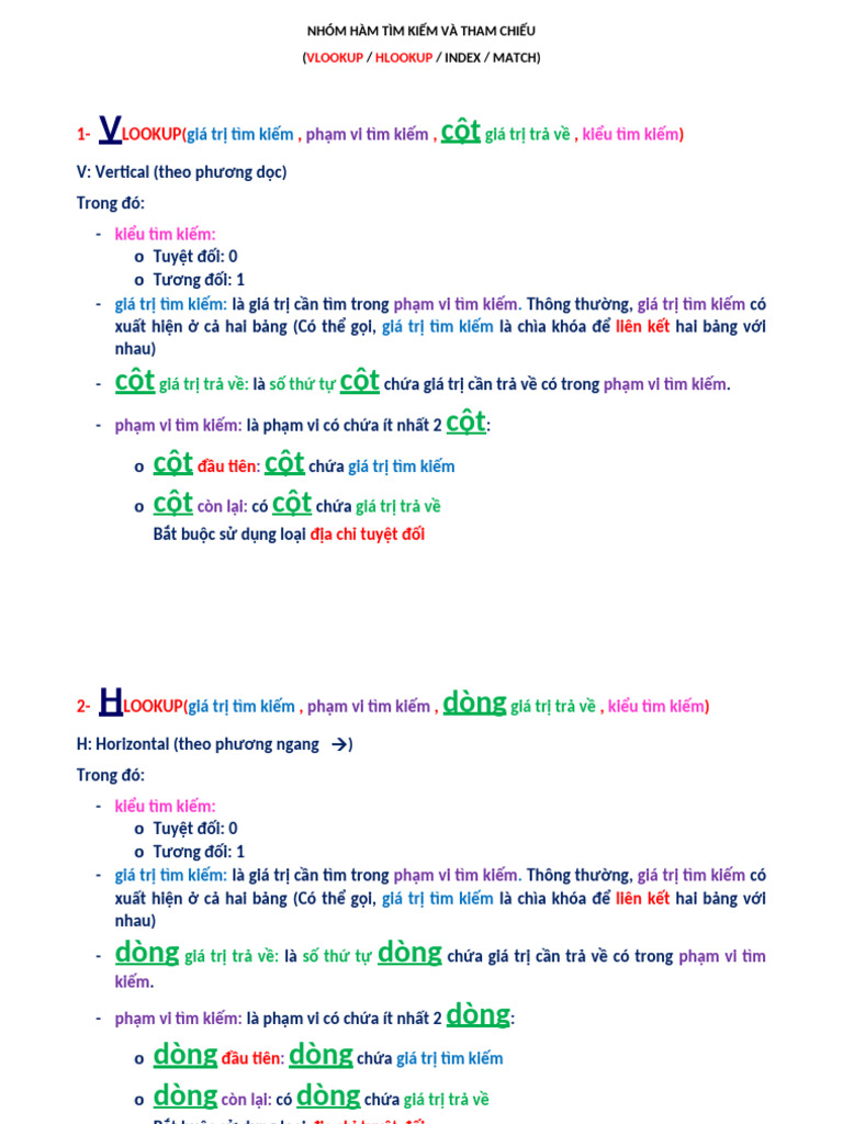 NHÓM HÀM TÌM KIẾM VÀ THAM CHIẾU | PDF