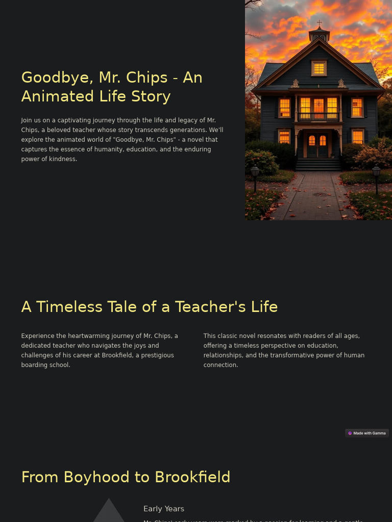 Goodbye MR Chips An Animated Life Story | PDF | Love